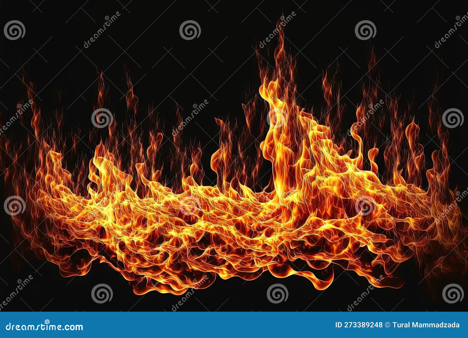 Panorama Black Fire. Fire Burst Banner Background Stock Illustration ...