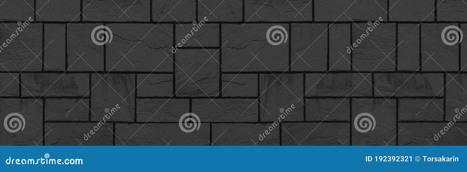 Block Pattern Of Black Stone Cladding Wall Tile Texture And Seamless ...