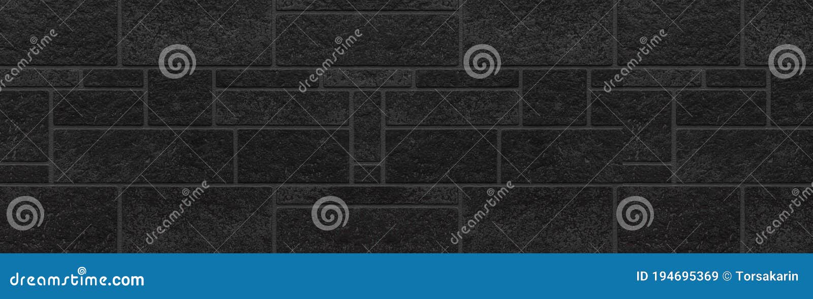 Block Pattern of Black Stone Cladding Wall Tile Texture and Seamless ...