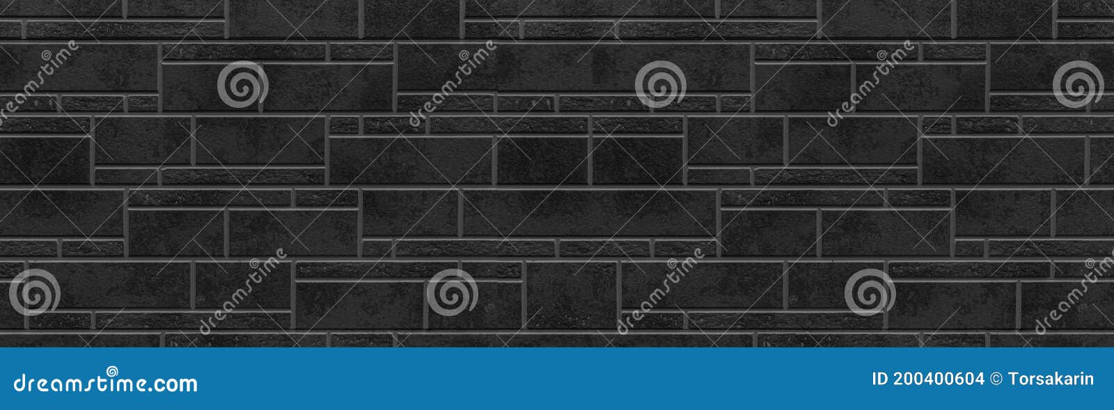Block Pattern Of Black Stone Cladding Wall Tile Texture And Seamless ...