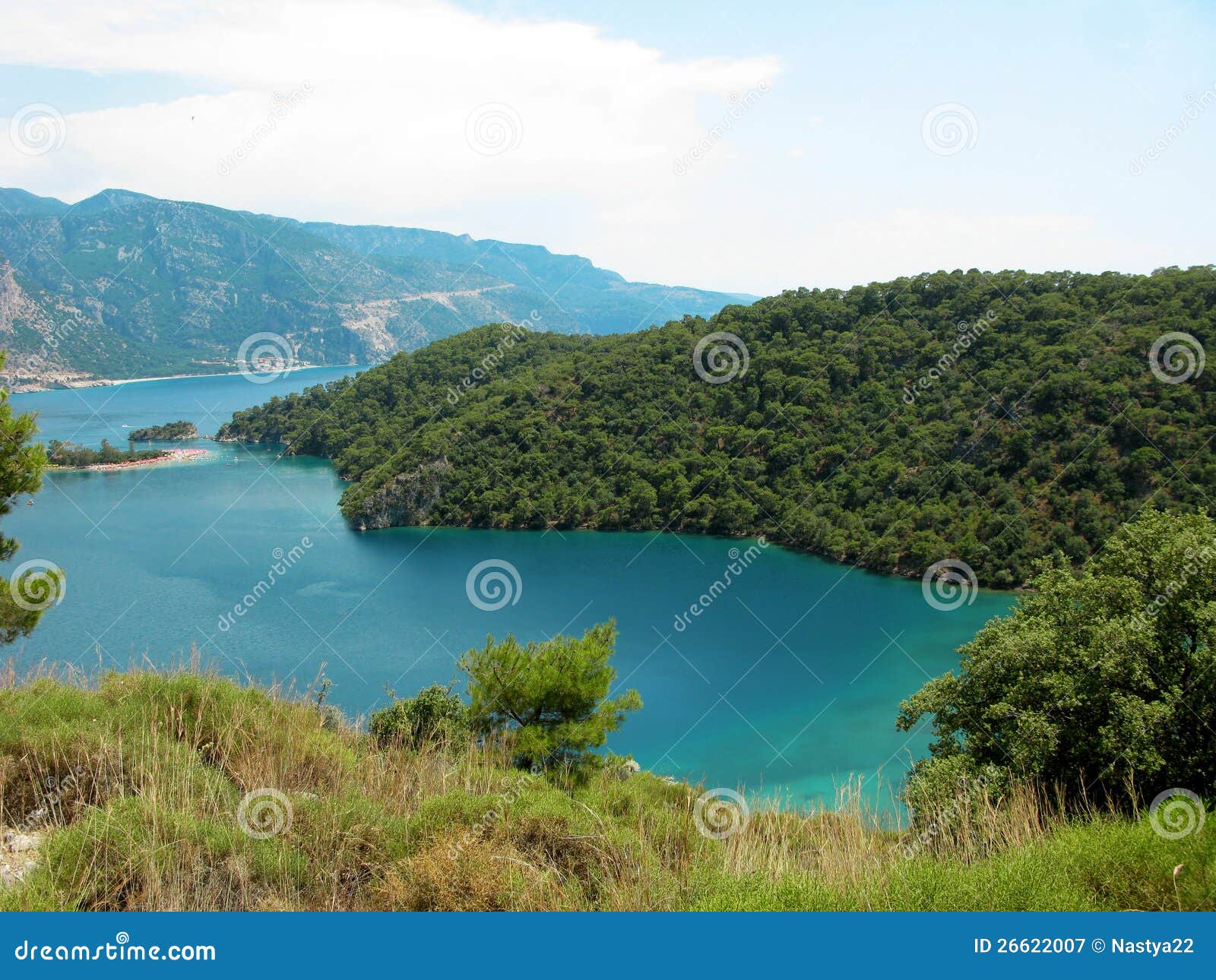 Panorama of Blue Lagoon and Beach Oludeniz Turkey Stock Image - Image ...