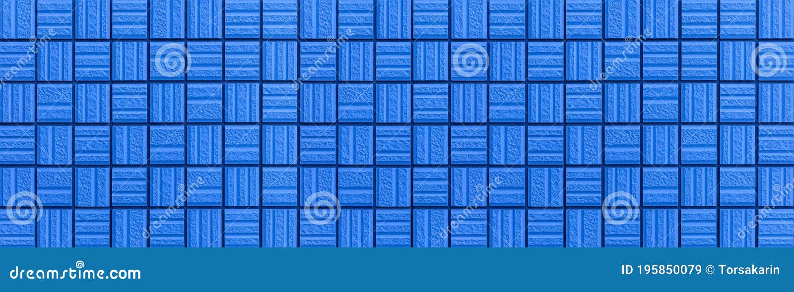 Blue Line Mosaic Wall Tiles Texture and Seamless Background Stock ...