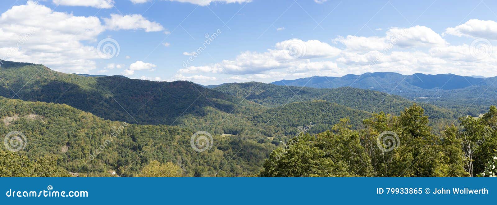 Panorama of the Blue Ridge Mountains Stock Image - Image of great ...