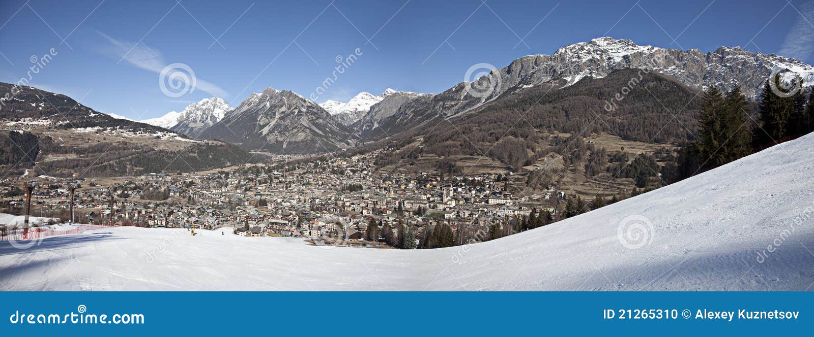 Panorama of Bormio Town, Italy Stock Photo - Image of outdoor, panorama ...