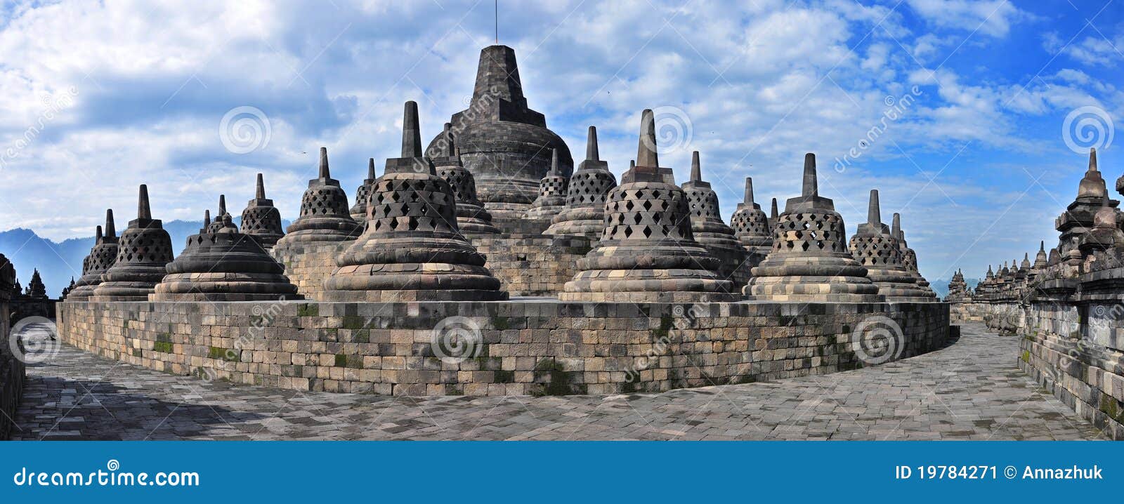 Panorama Borobudur Temple. stock image. Image of hindu - 19784271