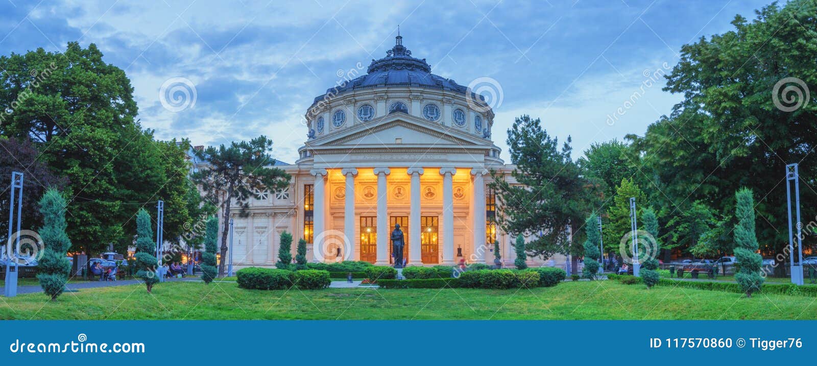 Panorama of Bucharest Atheneum, Romania Editorial Image - Image of ...