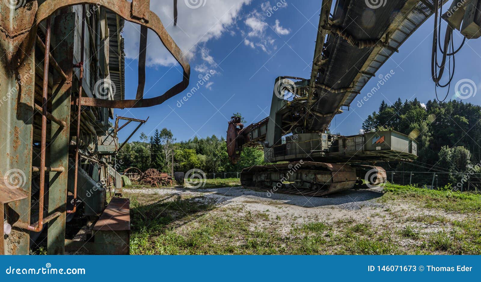 Panorama of a Bucket Wheel Excavator and Machinery Editorial Stock ...