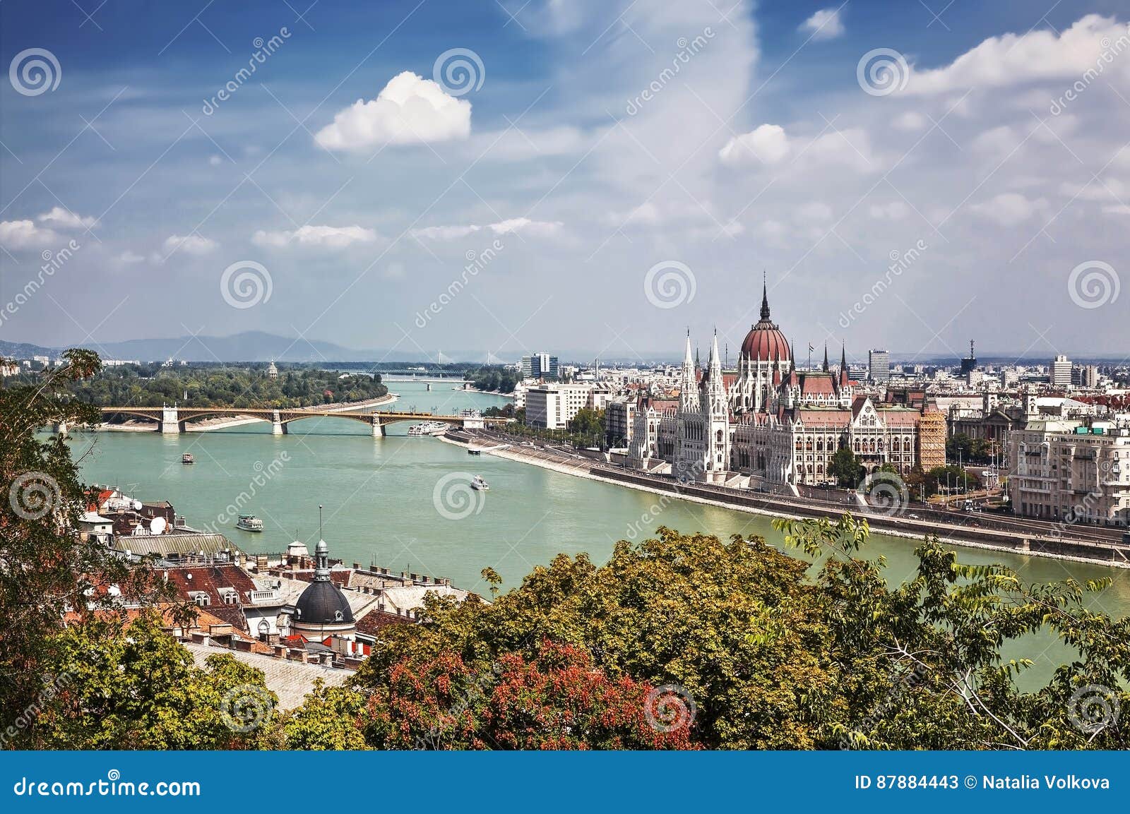 Panorama of Budapest. Top View Stock Image - Image of river, landscape ...