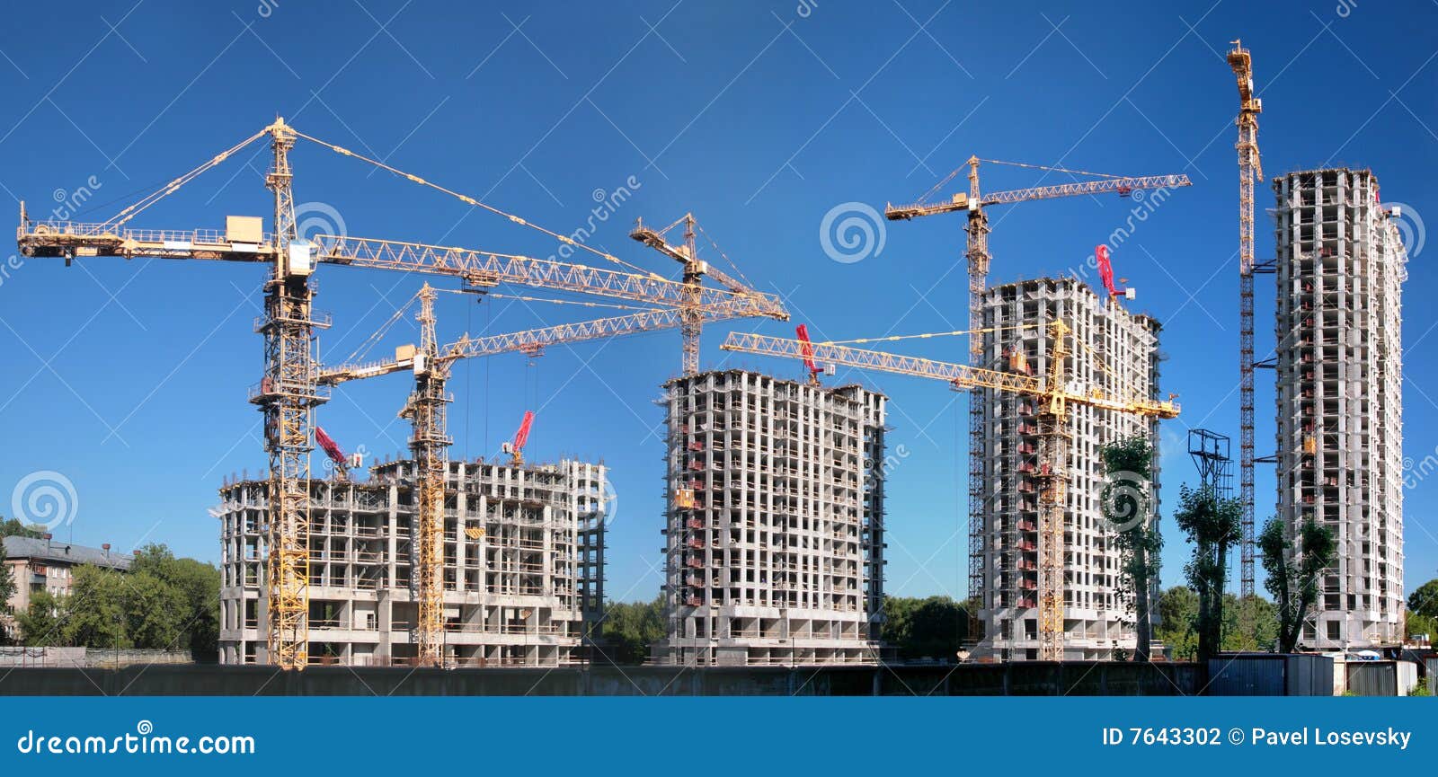Panorama of Building of an Housing Estate Stock Photo - Image of luxury ...