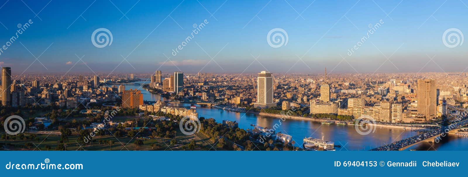 Panorama of Cairo from the Cairo TV Tower at Sunset Editorial Stock ...