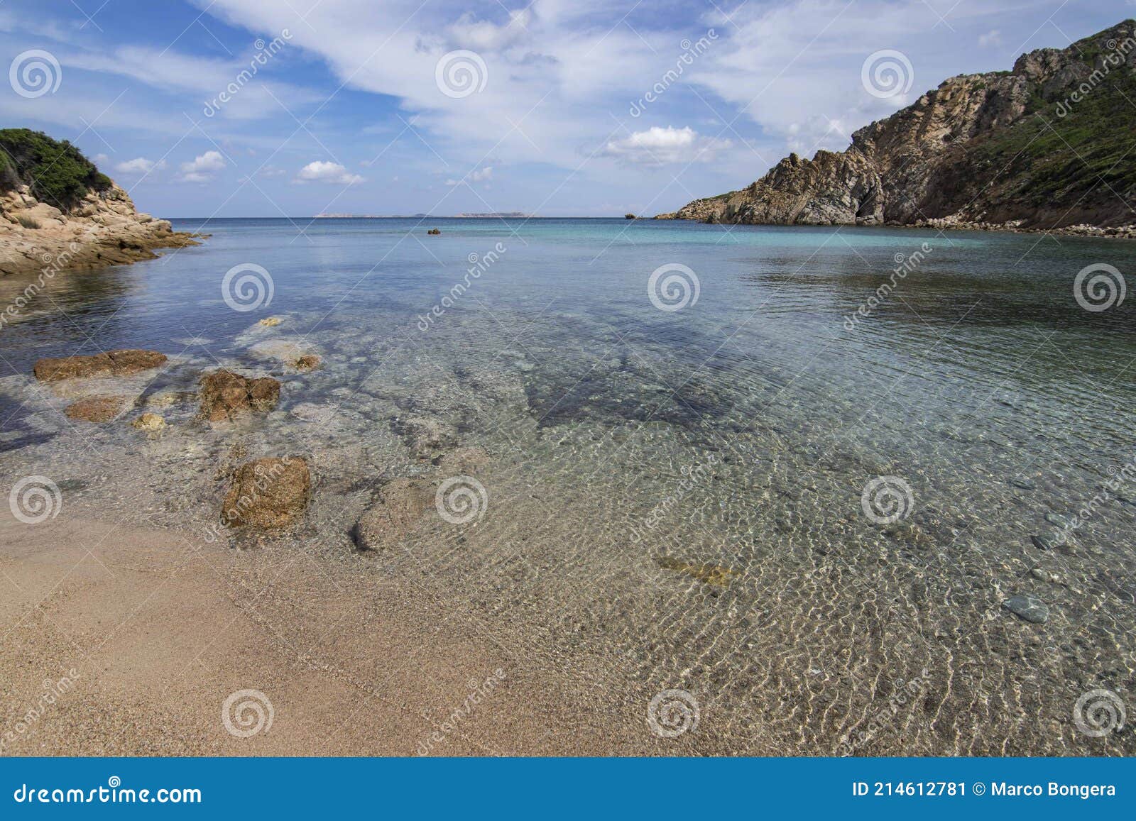 Panorama of Cala Sambuco in Sardinia Stock Image - Image of landscape ...