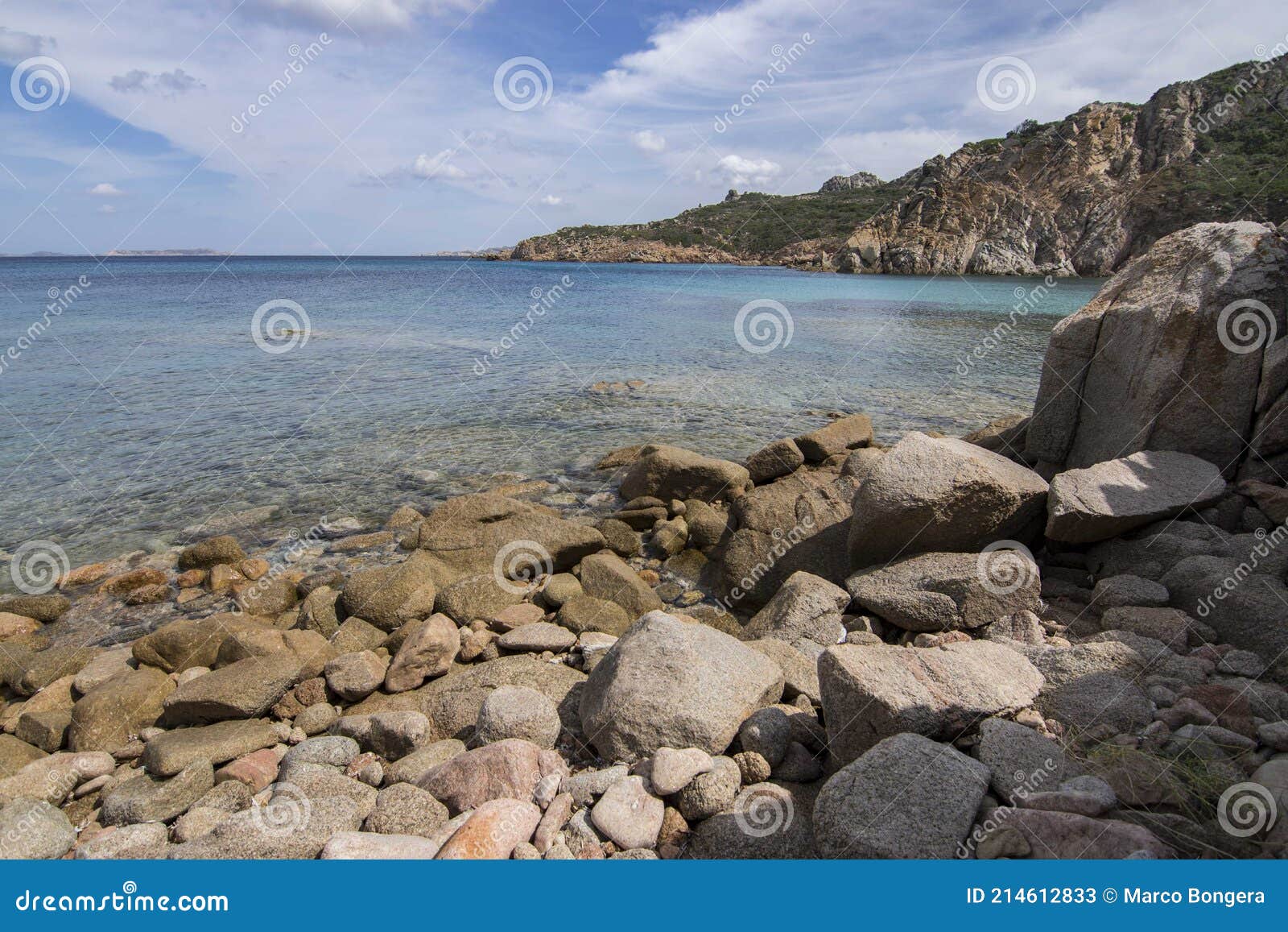 Panorama of Cala Sambuco in Sardinia Stock Image - Image of teresa ...
