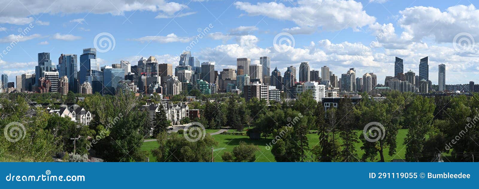 Panorama Calgary. Calgary Cityscape Editorial Image - Image of high ...