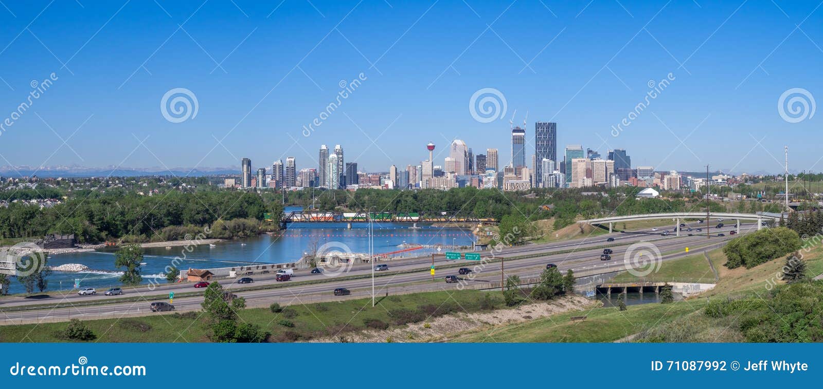 Panorama of Calgary and Rocky Mountains Stock Photo - Image of rocky ...