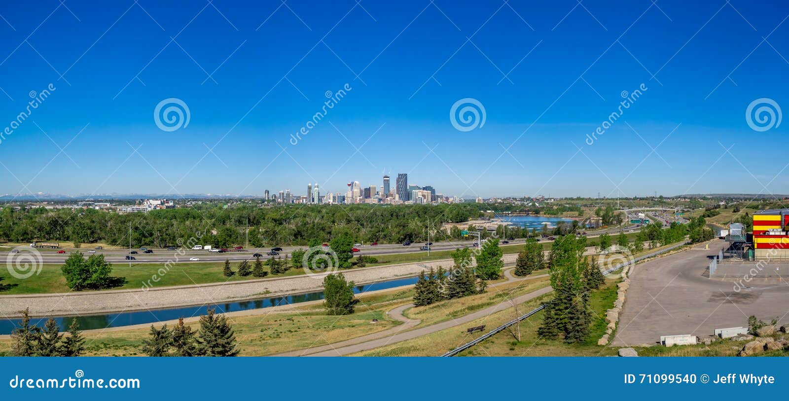 Panorama of Calgary and Rocky Mountains Stock Photo - Image of canada ...