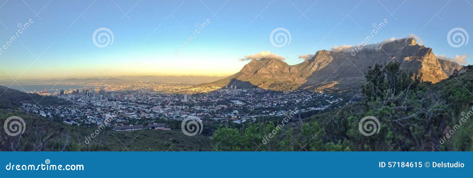 Panorama of Cape Town, Table Mountain, South Africa Stock Image - Image ...