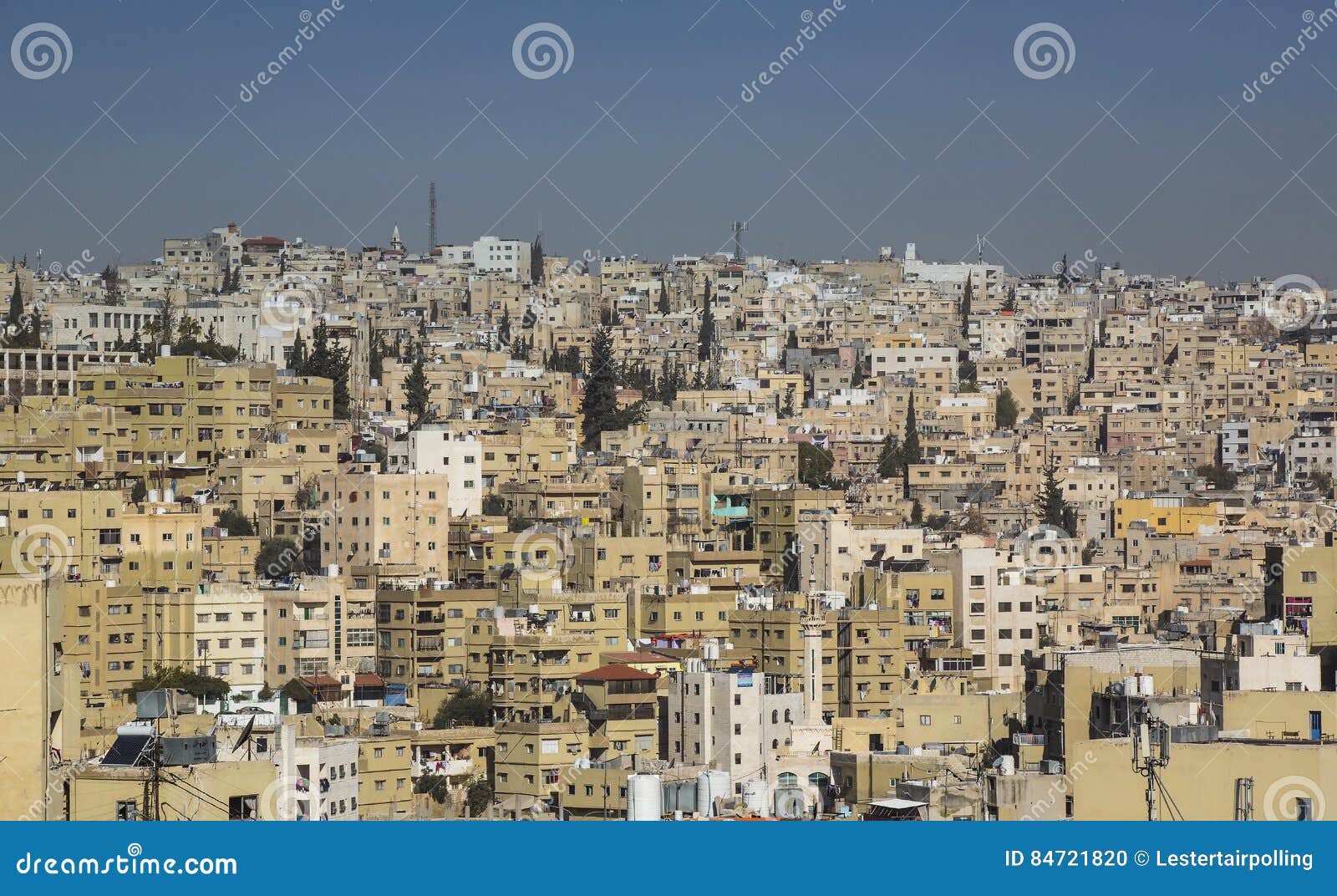 Panorama Capital Du ` S D'Amman, Jordanie Image éditorial - Image du ...