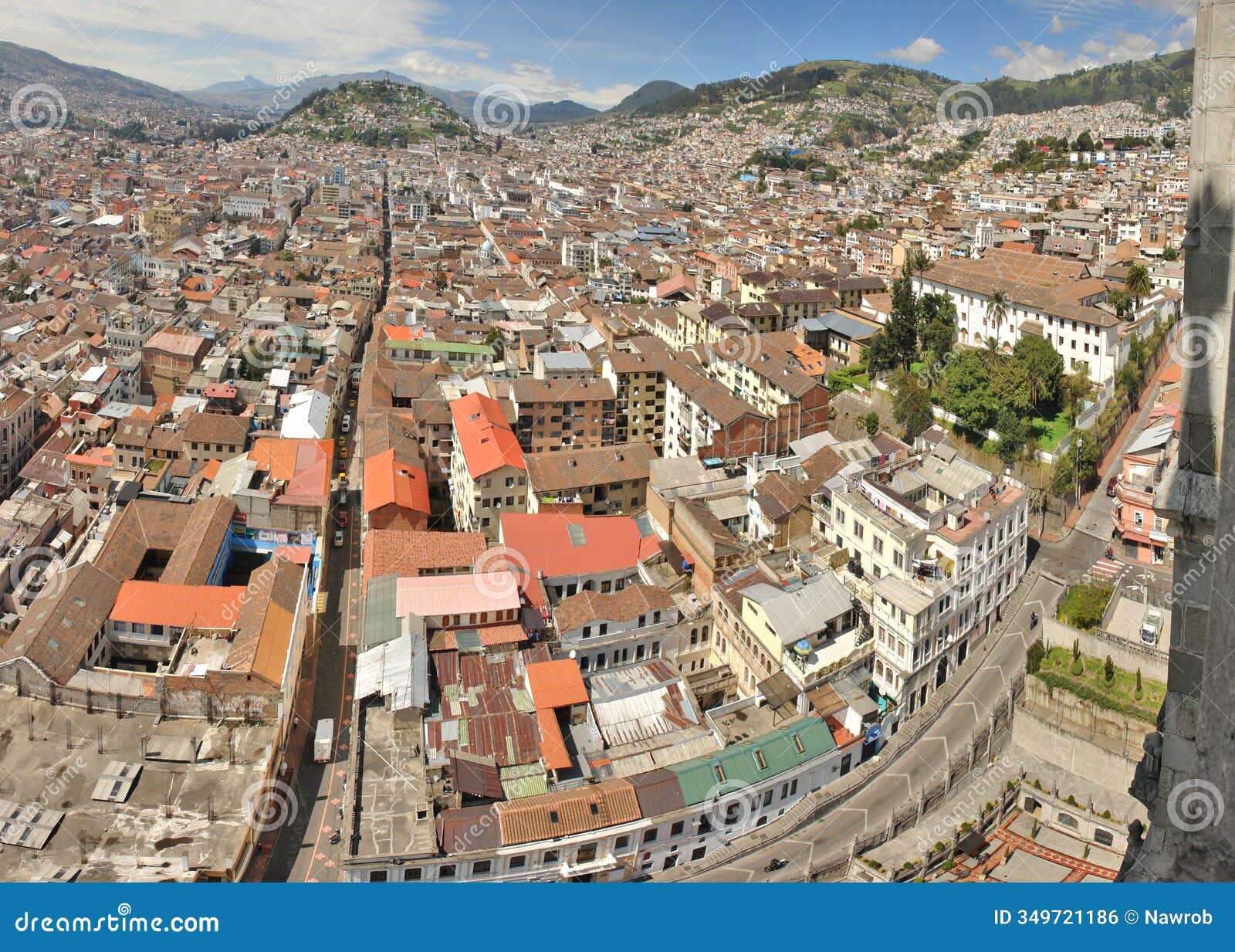 Panorama of the Capital of Ecuador, Quito Stock Photo - Image of area ...