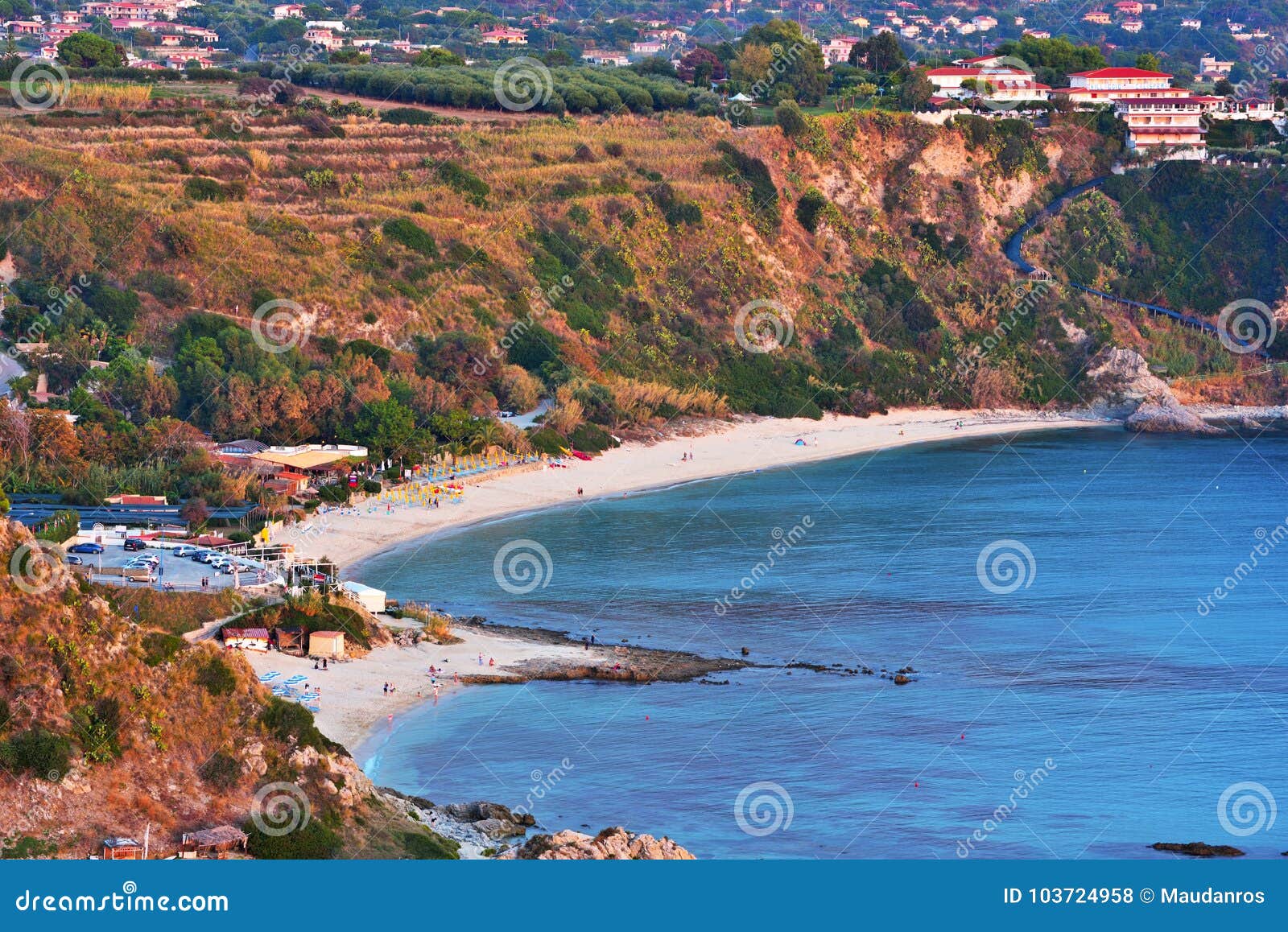 Capo Vaticano Italy stock photo. Image of vibo, blue - 103724958