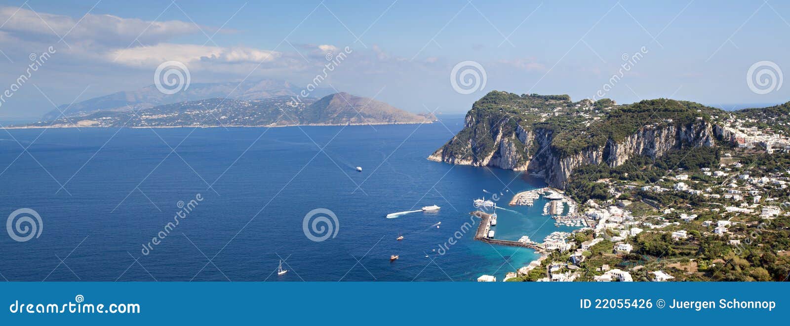 Panorama of Capri stock photo. Image of capri, italy - 22055426