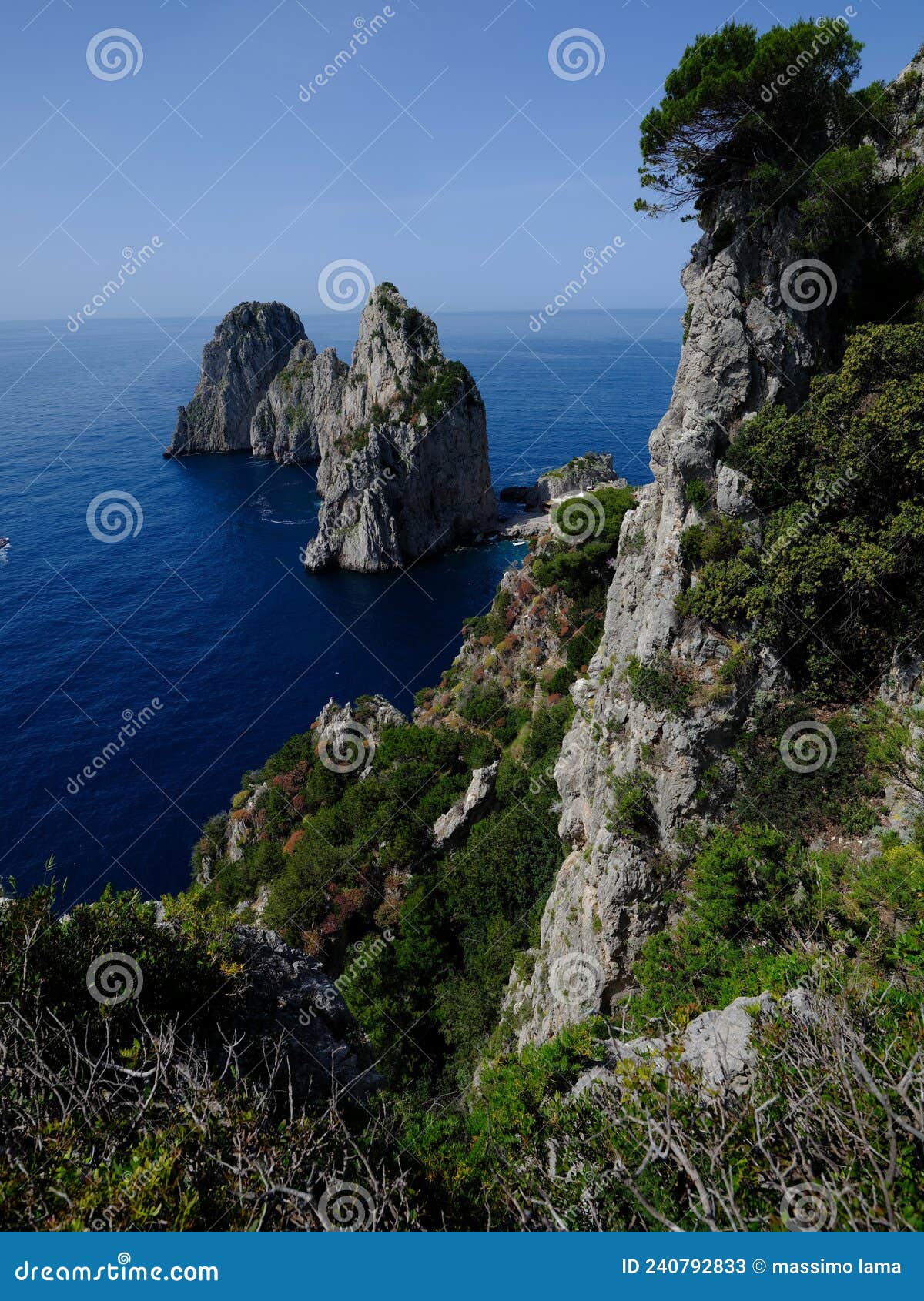 Panorama from Capri stock image. Image of cruise, landscape - 240792833
