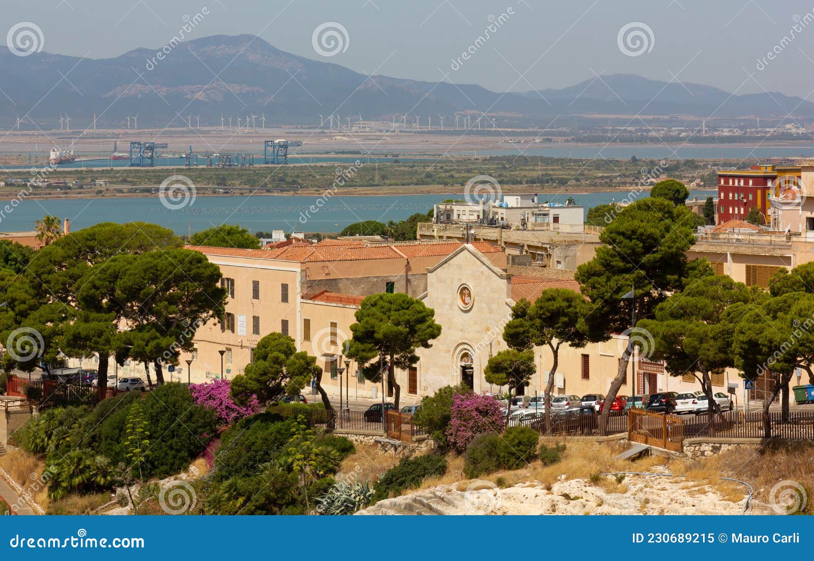 Panorama from Castello Historic District in Cagliari Stock Image ...