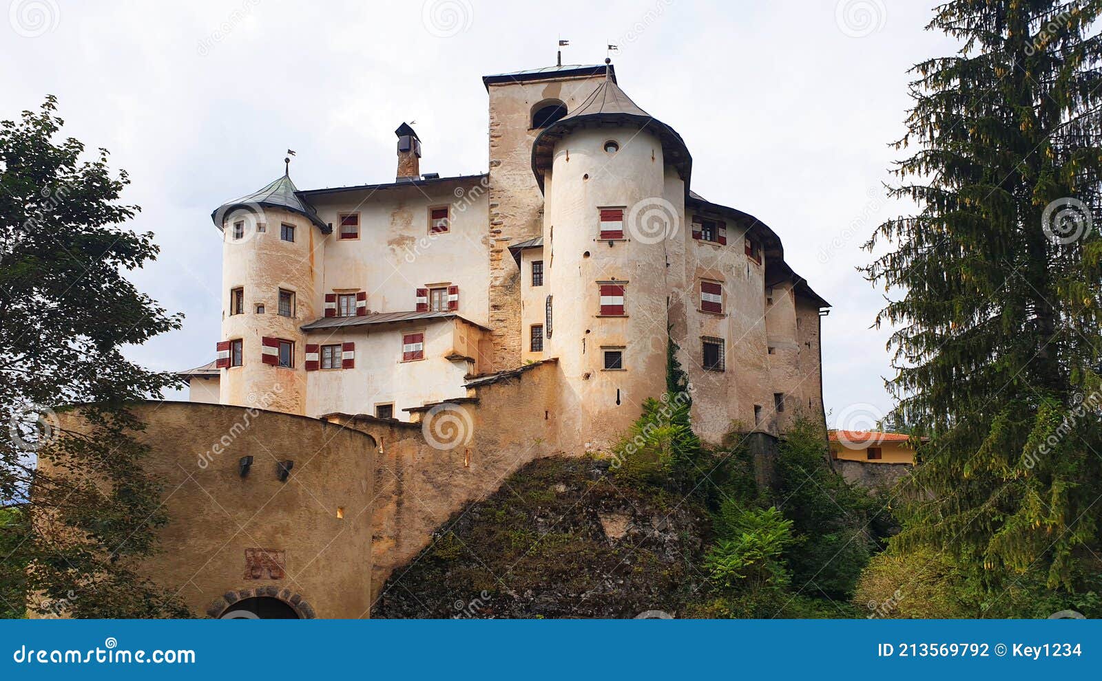 Panorama of Castle Bragher in Coredo Stock Photo - Image of ancient ...