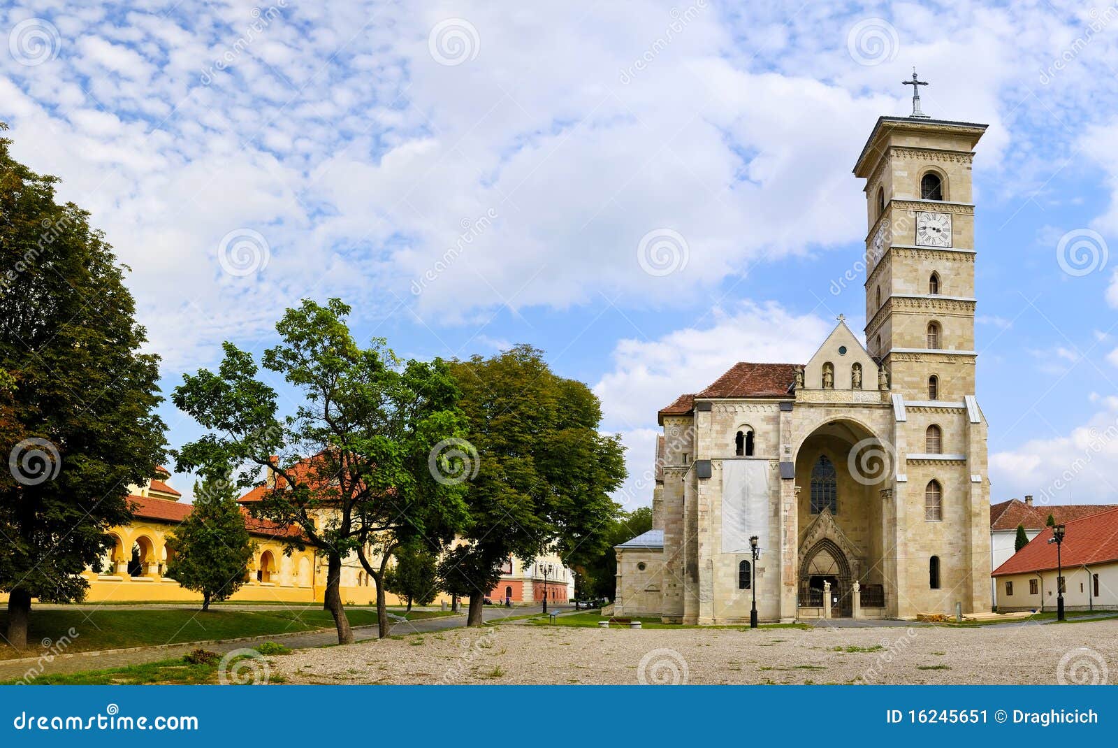 Panorama with Catholic Church in Alba Iulia Stock Image - Image of ...