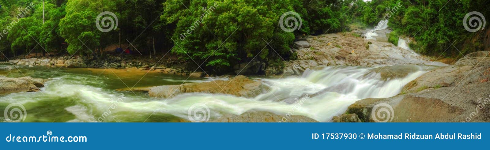 Panorama - Chamang Waterfall Stock Photo - Image of green, panorama ...