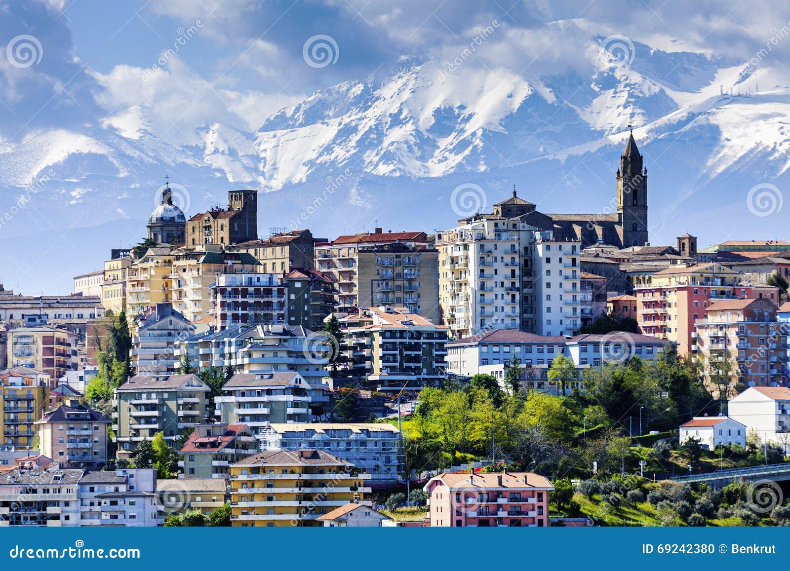 Panorama of Chieti stock photo. Image of city, cityscape - 69242380