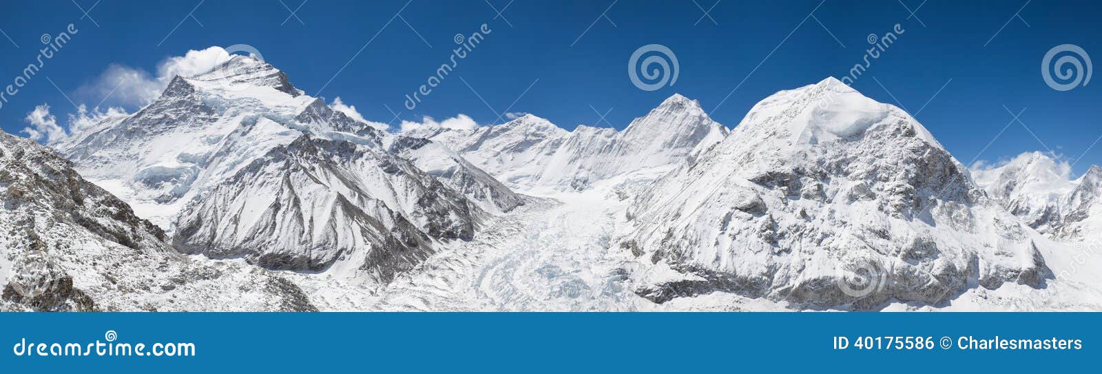 Panorama Cho Oyu stock photo. Image of expedition, tibet - 40175586