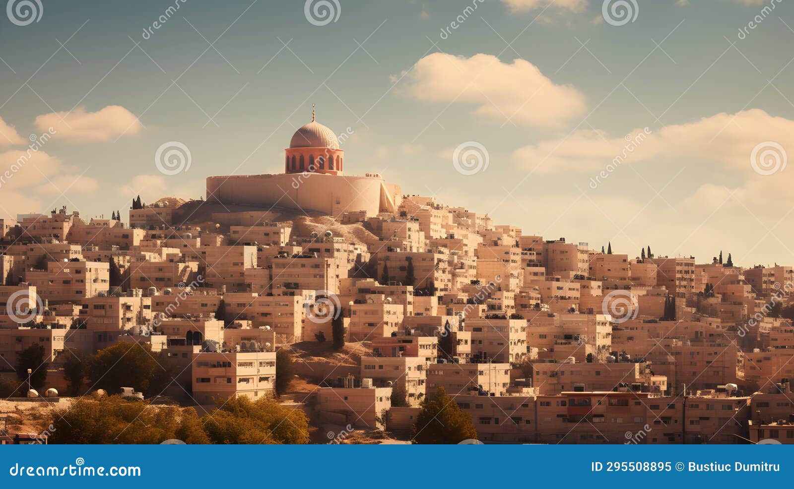 City Of Amman Jordan Famous Buildings Cartoon Vector | CartoonDealer ...