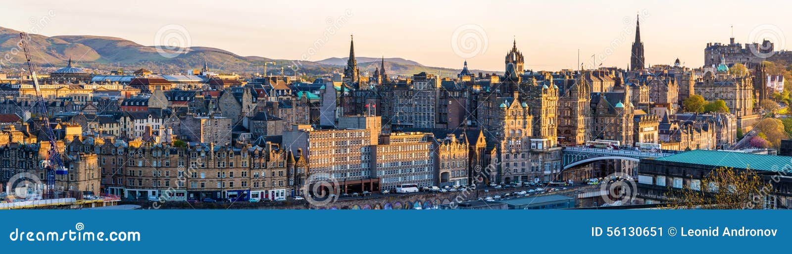 Panorama of the City Centre of Edinburgh Stock Image - Image of outdoor ...