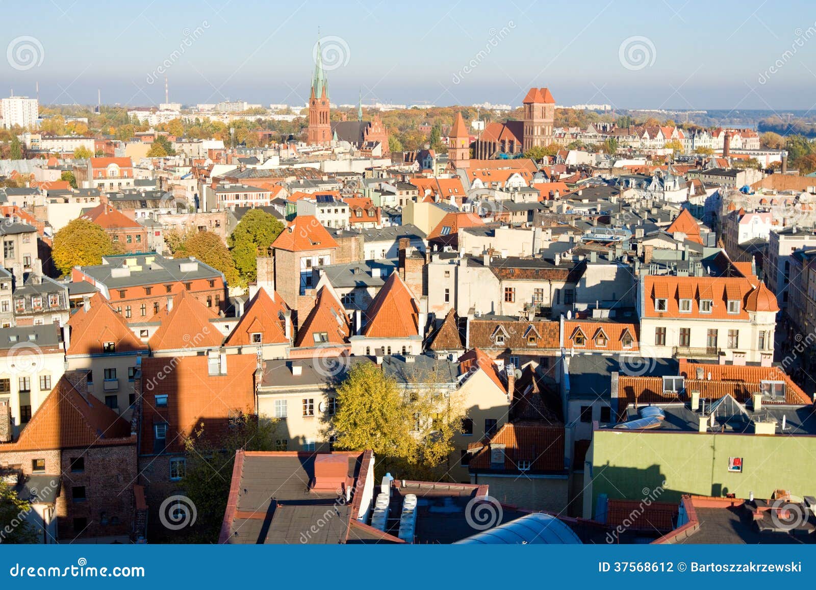 Panorama of the City Torun in Poland Stock Photo - Image of torun ...