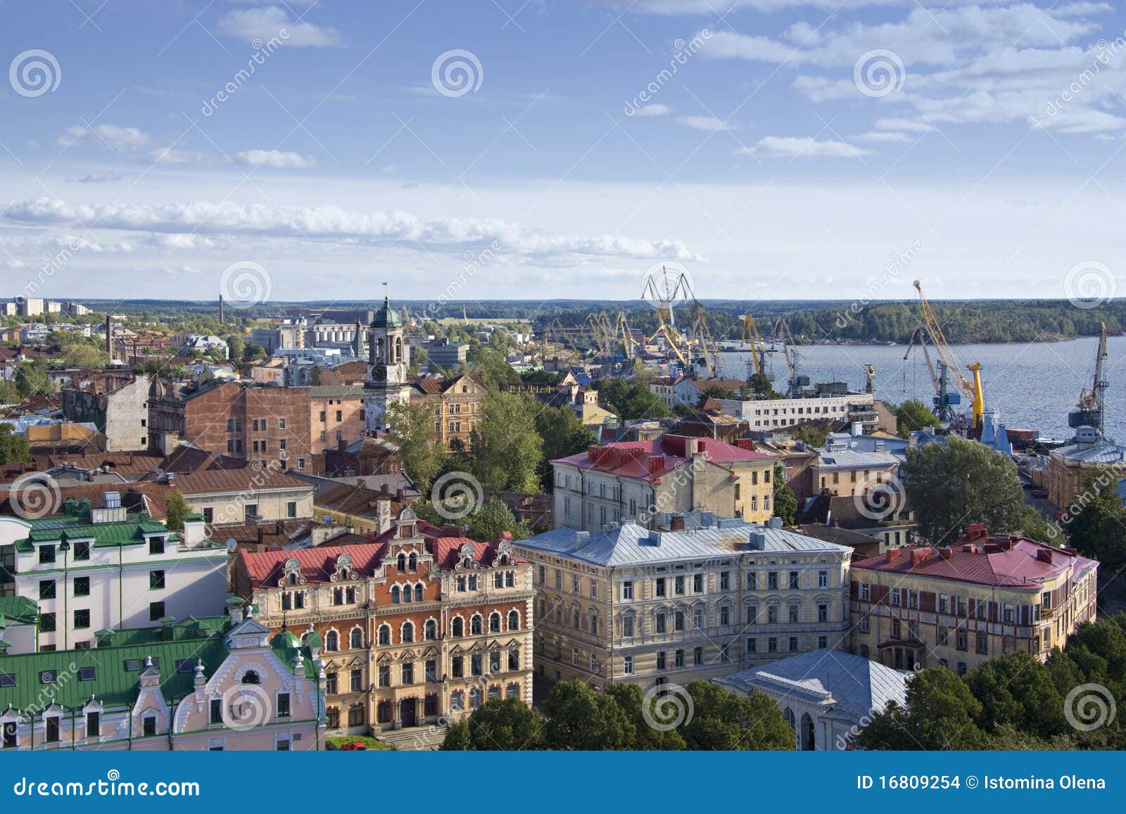 Panorama of the City of Vyborg Stock Photo - Image of lift, outdoors ...