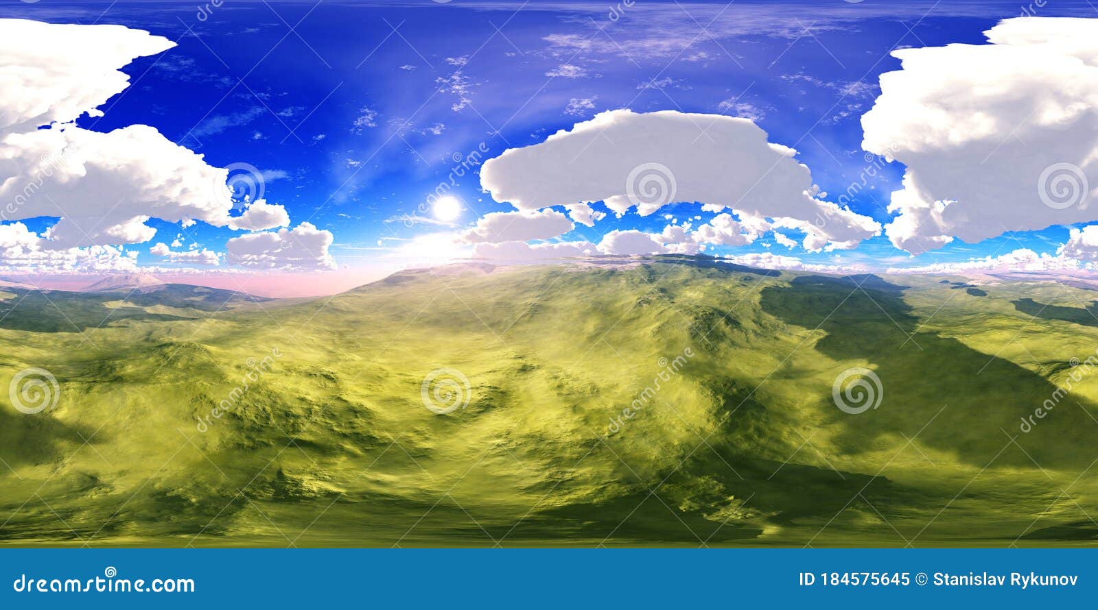 HDRI, Environment Map , Panorama of Clouds Stock Illustration ...