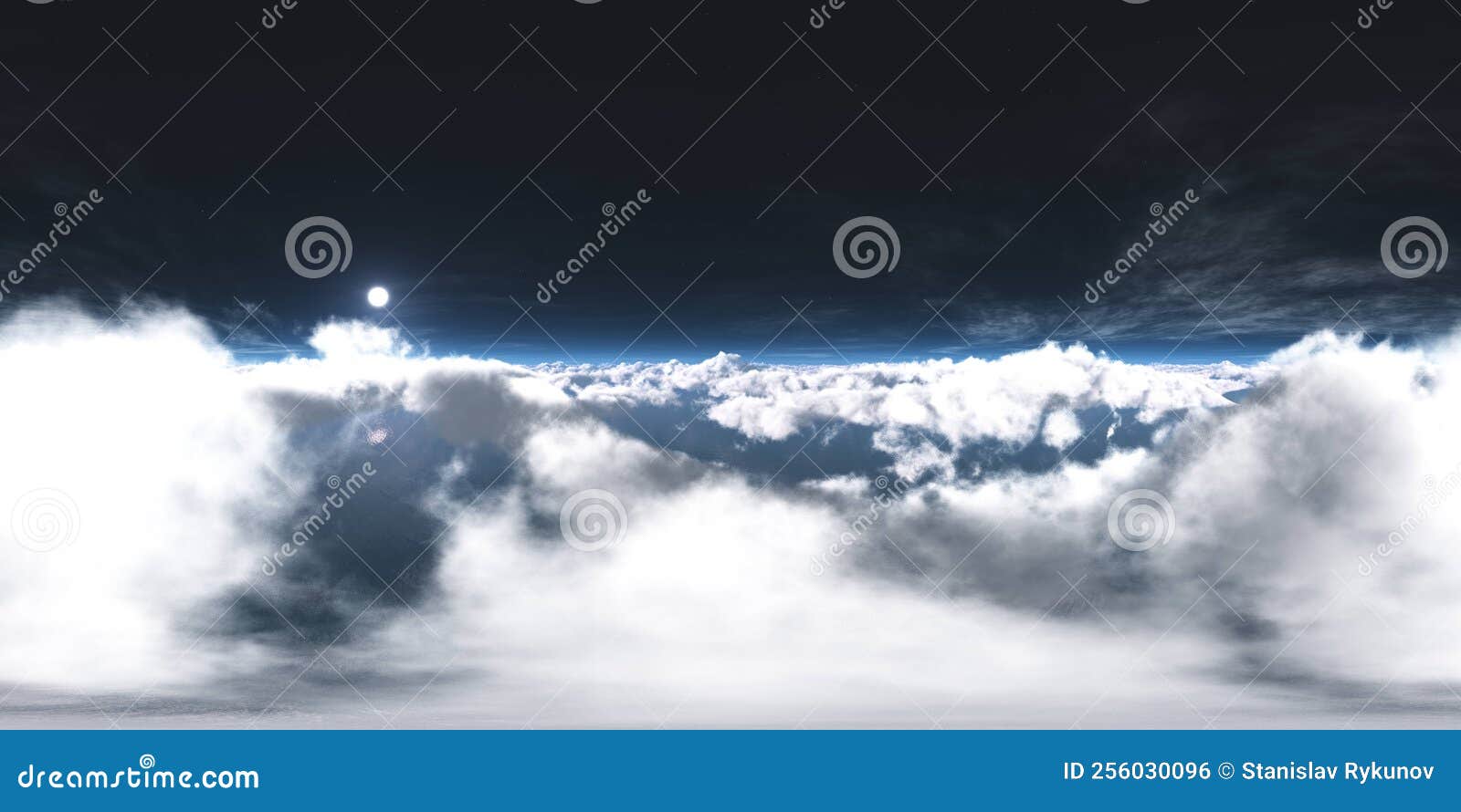 Earth from Orbit, HDRI, 3d Rendering Stock Illustration - Illustration ...