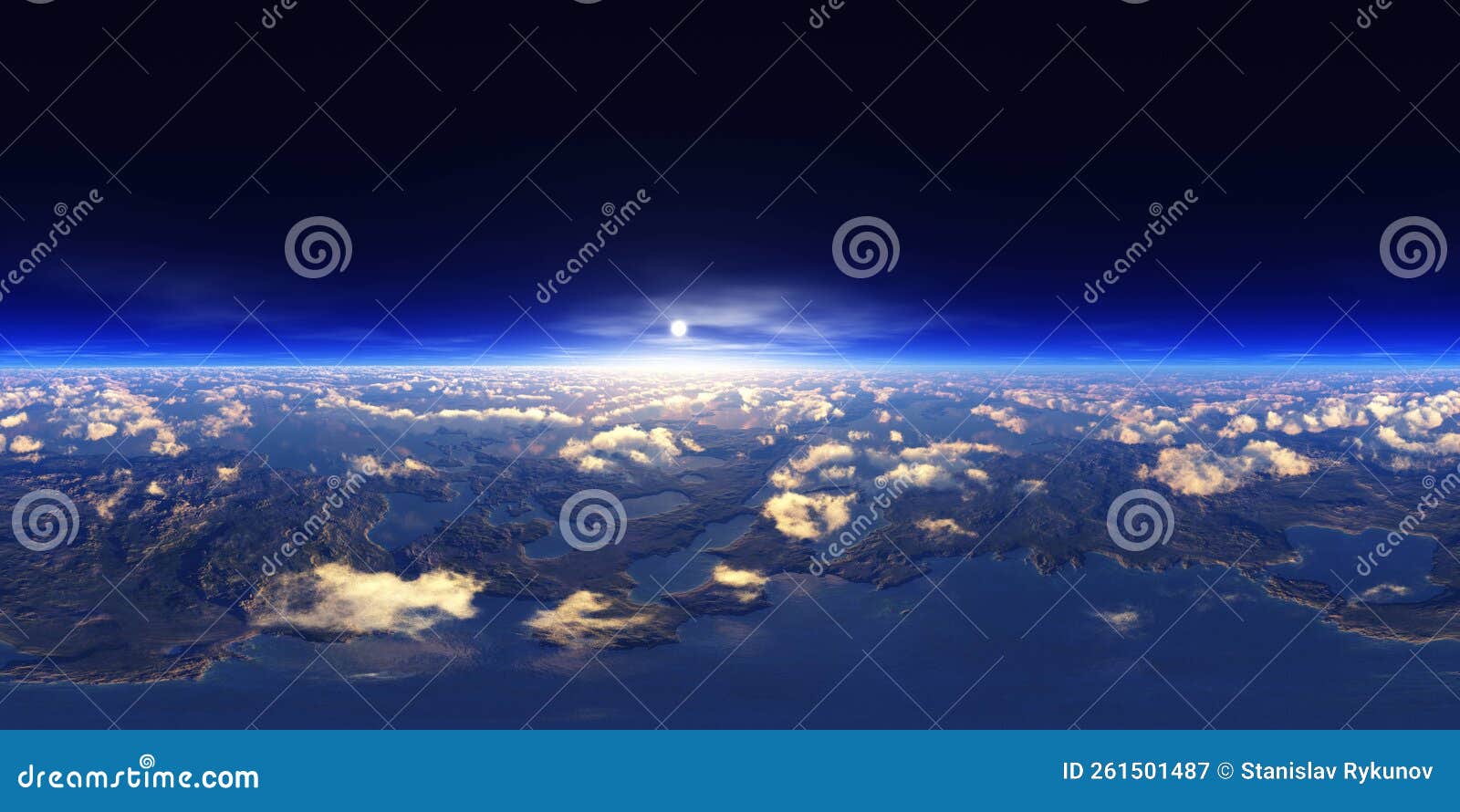 Earth From Orbit, HDRI, 3d Rendering Stock Image | CartoonDealer.com ...