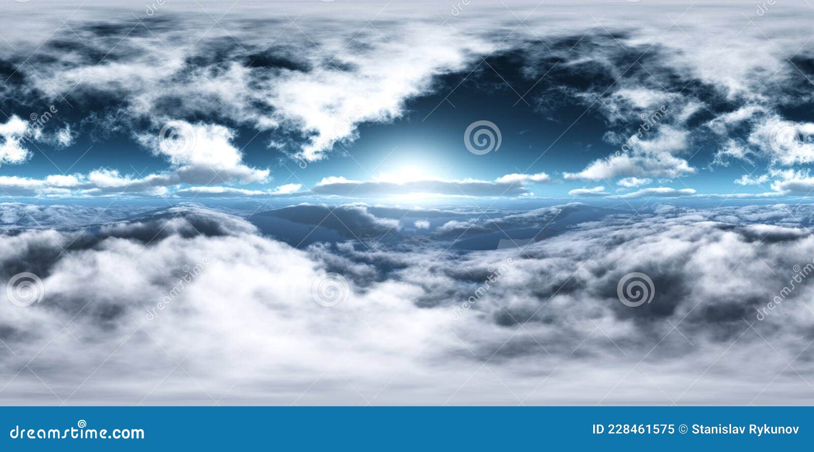 Panorama of Clouds, HDRI, Environment Map Stock Image - Image of ...