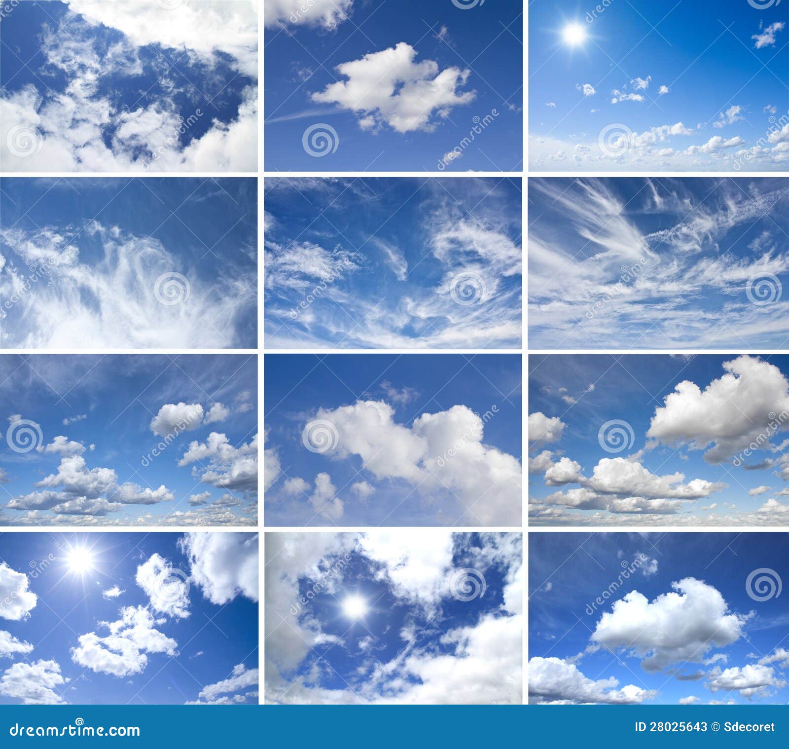 Panorama clouds pack stock illustration. Illustration of blue - 28025643