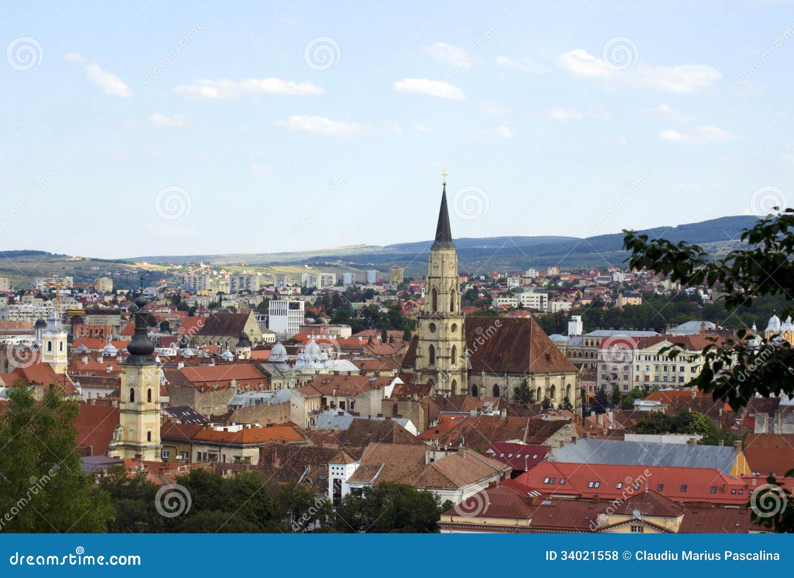 Panorama of Cluj Napoca,Romania Stock Photo - Image of safe, mood: 34021558