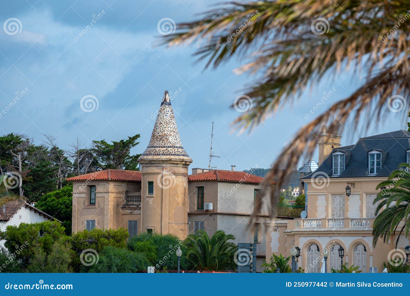 Panorama of the Coast at Coma Ruga Beach in Tarragona, Spain Editorial ...