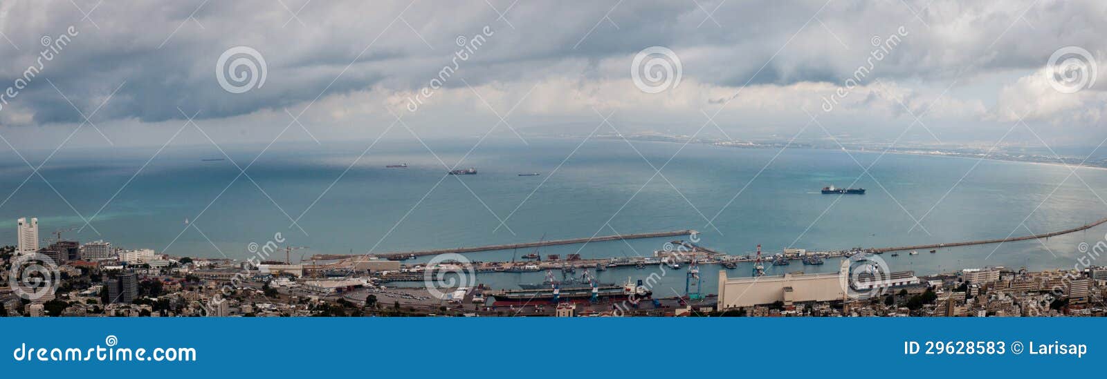 Panorama of the Coast of Haifa . Stock Image - Image of city, coastline ...