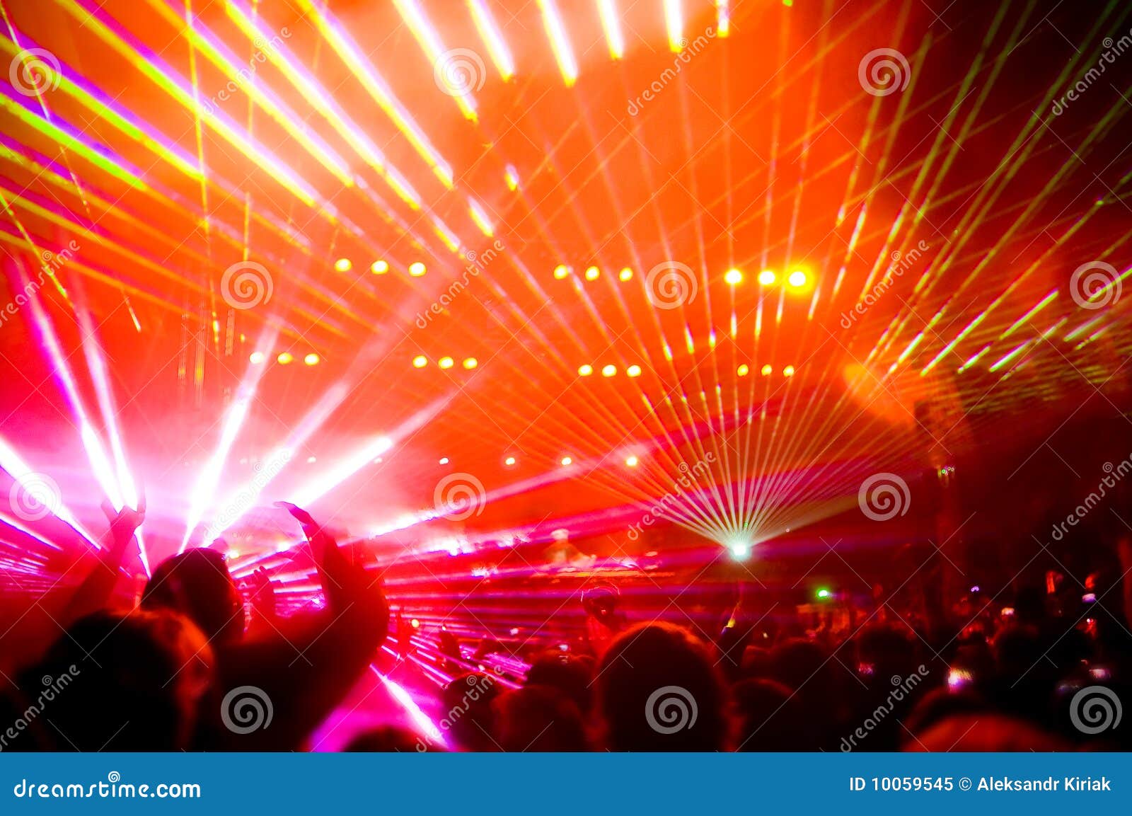 Panorama of the Concert, Laser Show and Music Stock Image - Image of ...