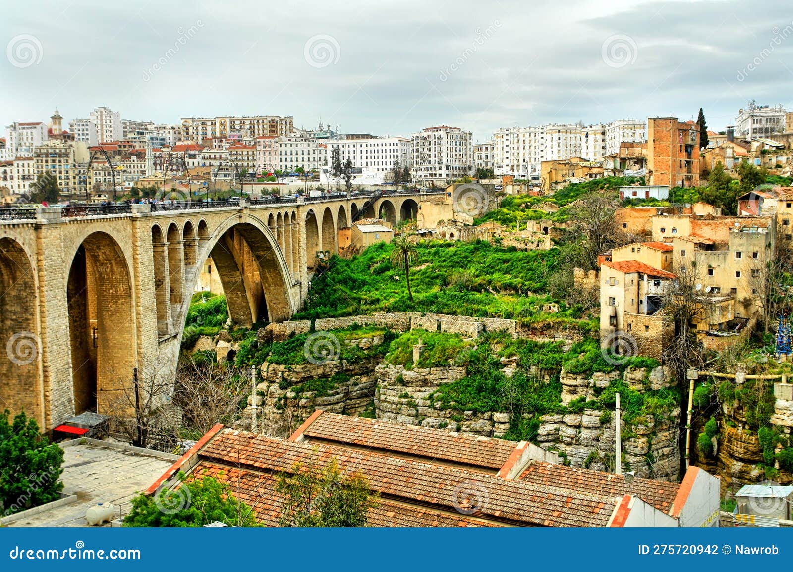 Panorama of Constantine stock photo. Image of city, historical - 275720942