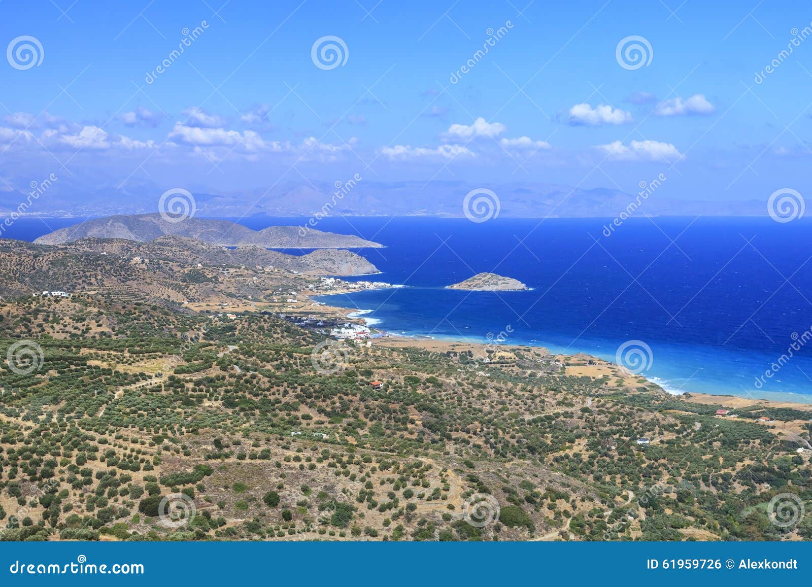 Panorama of Crete Island. Greece. Stock Photo - Image of swim, blue ...