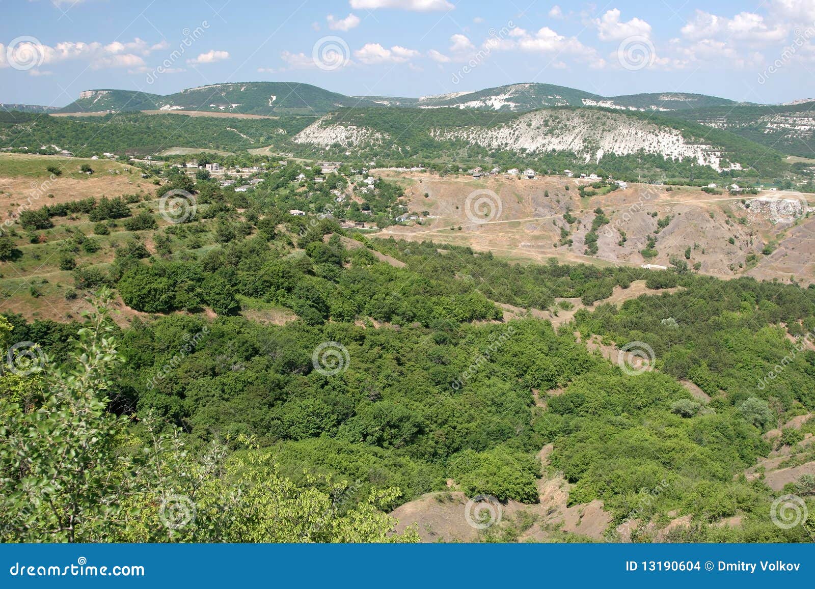 Panorama of Crimean Mountains Stock Photo - Image of outdoors, daylight ...