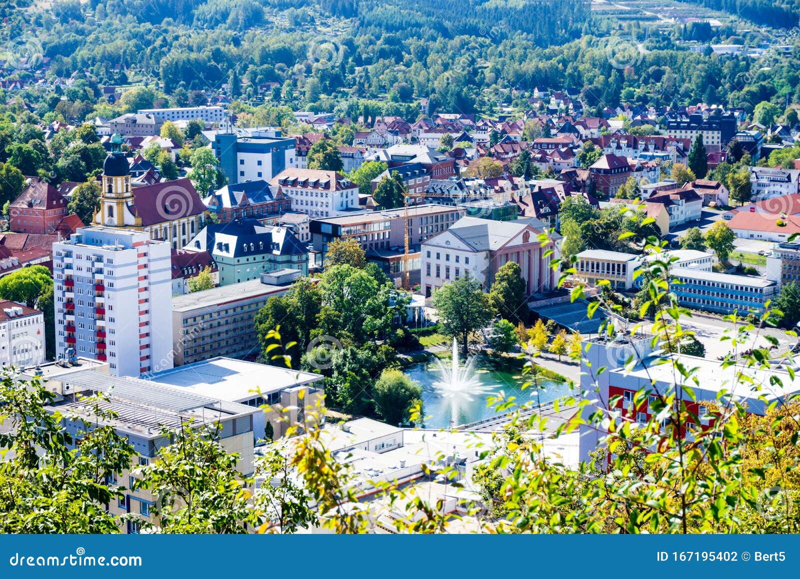 Panorama Da Cidade De Suhl Thuringia Alemanha Foto de Stock - Imagem de ...