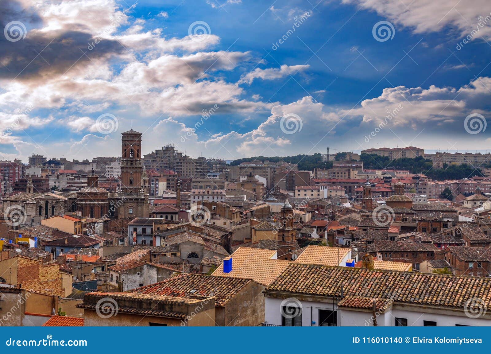 Panorama Da Cidade De Tudela Em Navarra, Espanha Foto de Stock - Imagem ...