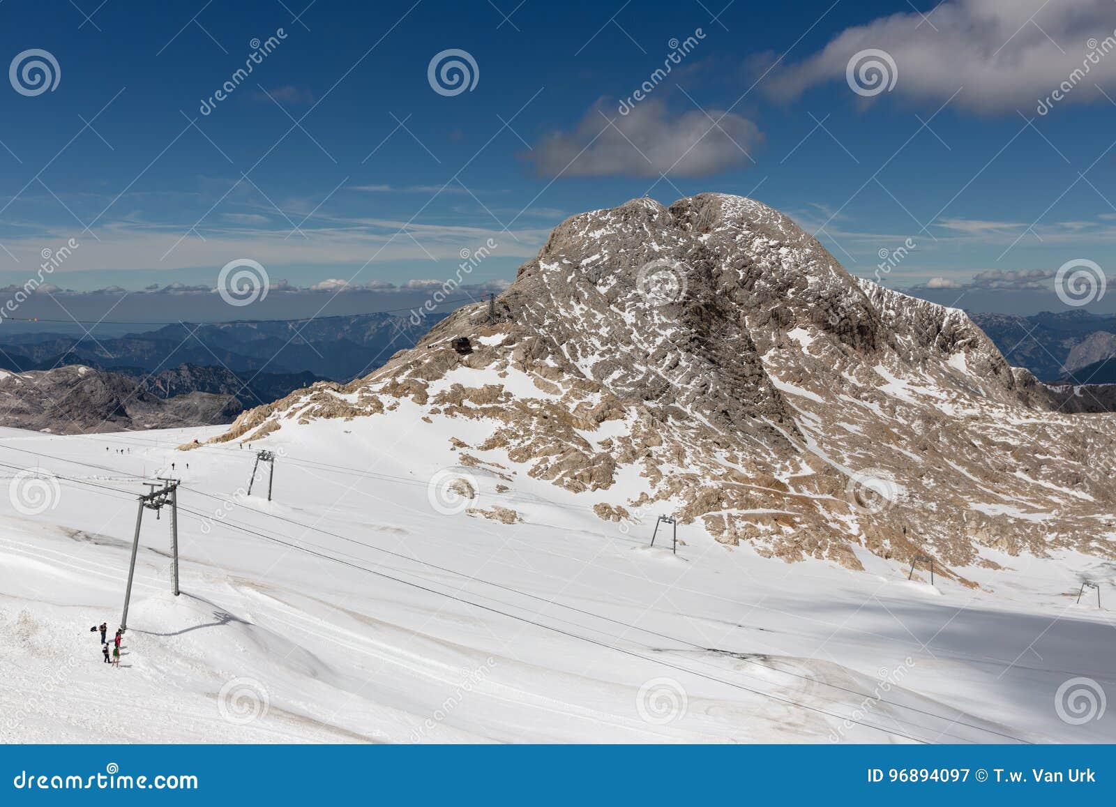 Panorama of Dachstein Glacier in Austrian Alps Stock Image - Image of ...
